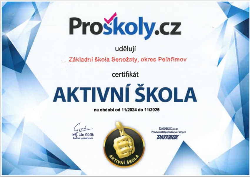Pro školy – Základní škola Senožaty
